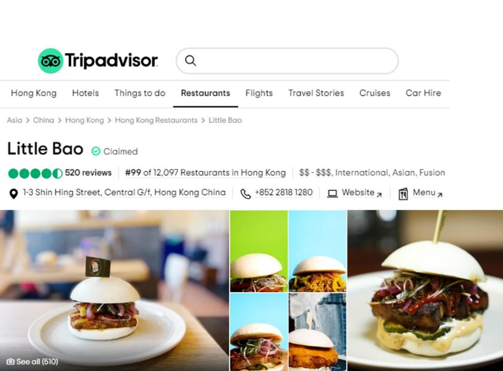 Top 100 Restaurant Tripadvisor 2023 | Central HK | Little Bao